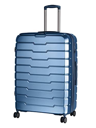 it luggage Prosperous 32" Hardside Checked 8 Wheel Expandable Spinner, Metallic Blue