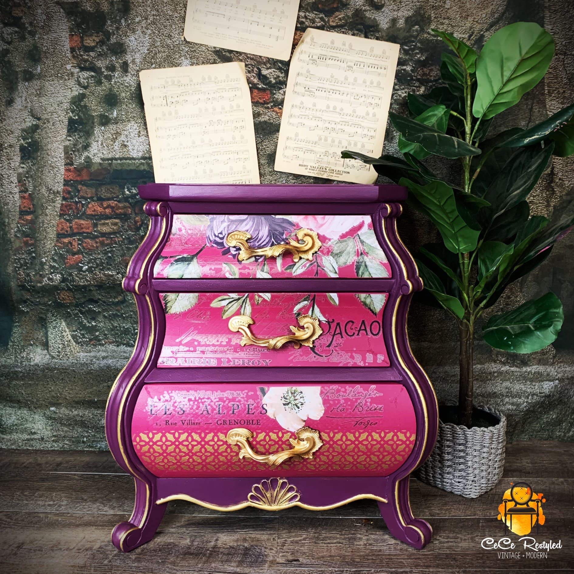 Redesign DÉCOR TRANSFERS® – Imperial Garden Size 44"x30", Cut INTO 6 Sheets 655350635534 Rub on Transfer for Wall or Furniture Decoration