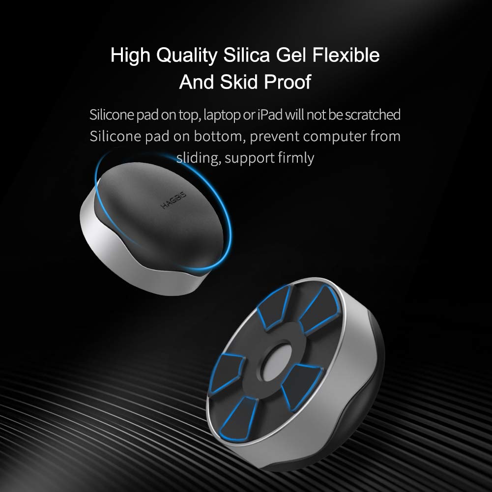 Laptop Cooling Pad, Hagibis Ergonomic Laptop Stand Small Invisible Cooler Ball Portable Magnetic Foot Heat for MacBook Pro Computer