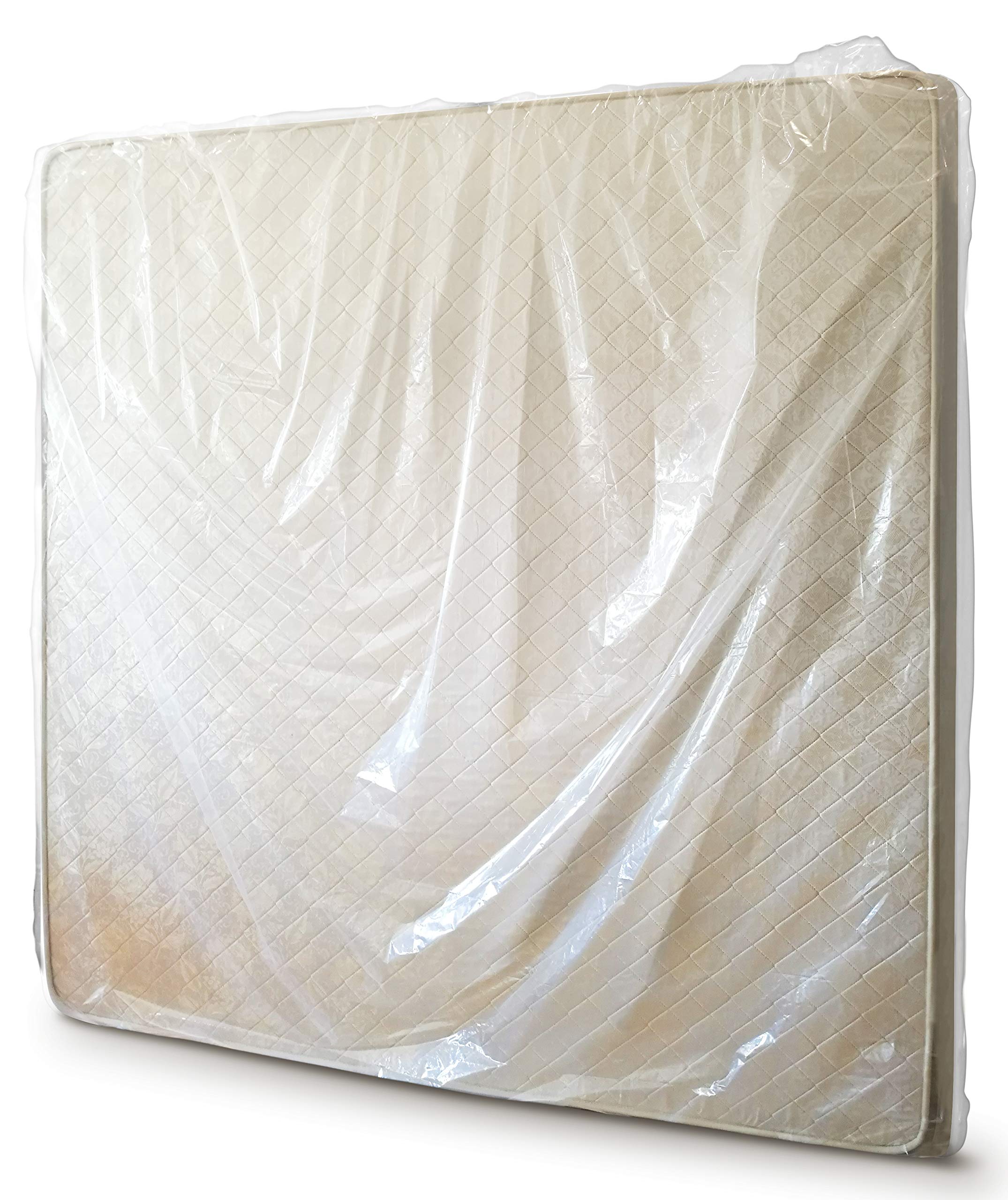 ComfortHome 4 Mil Extra Thick Sealable Mattress Bag with Adhesive Strip for Moving and Storage, Heavy Duty, Fits Twin Full and Queen Size, 2 Pack