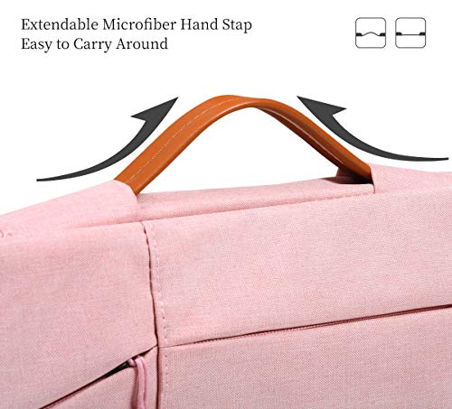 imComor 14-15 Inch Waterproof Laptop Sleeve Briefcase Women Ladies Bag, Pink
