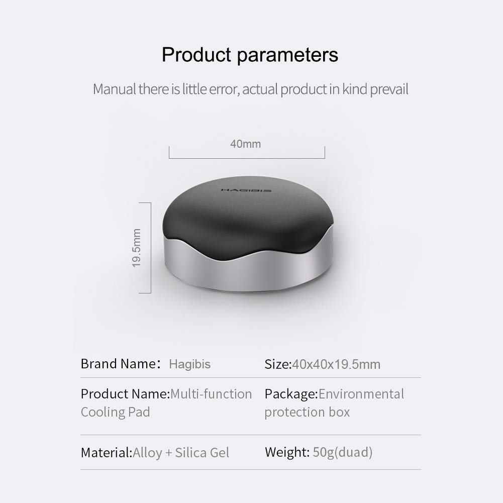 Laptop Cooling Pad, Hagibis Ergonomic Laptop Stand Small Invisible Cooler Ball Portable Magnetic Foot Heat for MacBook Pro Computer