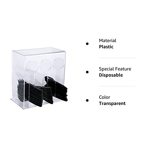 Acrylic Utensil Dispenser Clear Cutlery Organizer 3 Compartment Utensil Holder for Party Knife Spoon and Fork Holder Plastic Silverware Holder for Kitchen Countertop Flatware Restaurant Storage Caddy