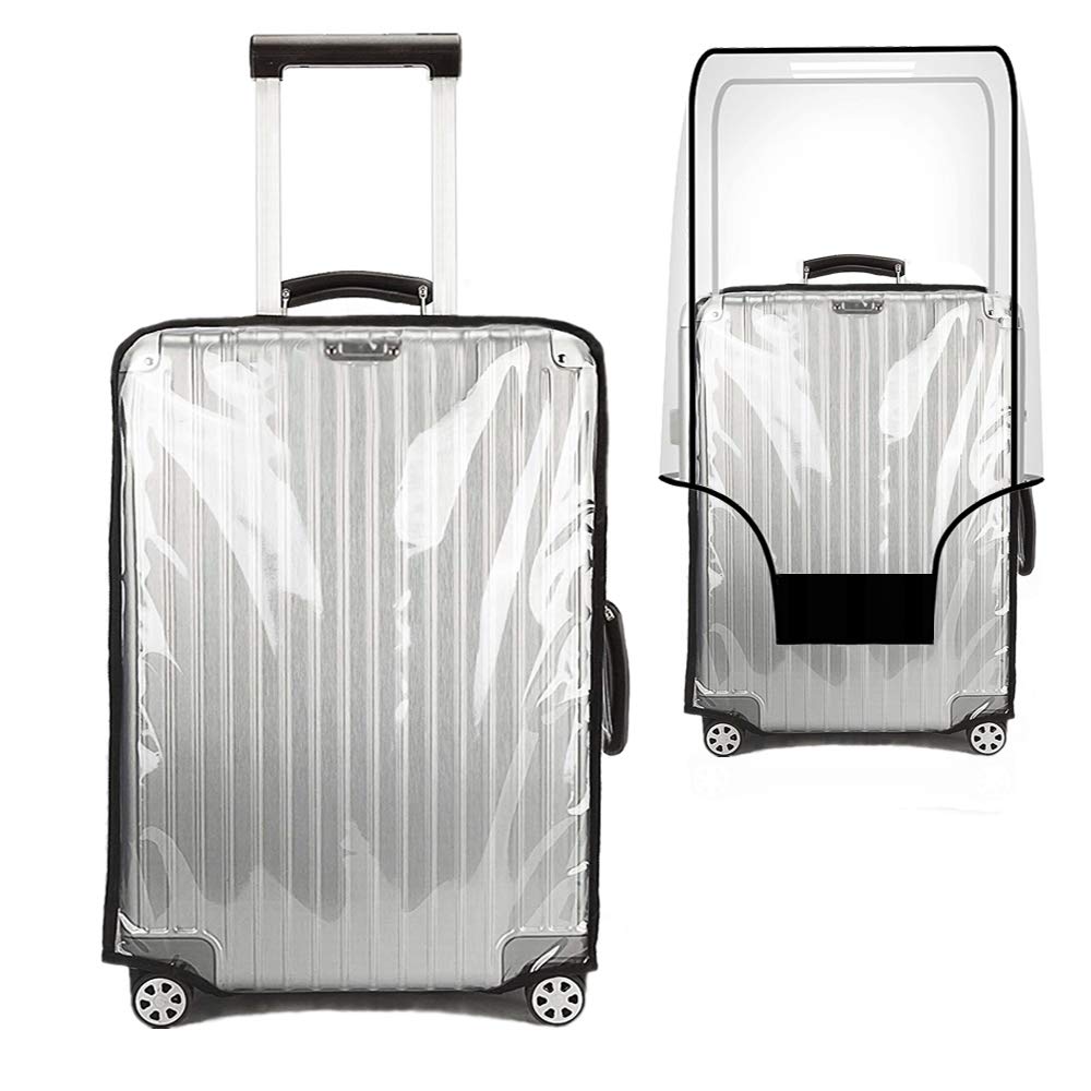 Suitcase Cover for 20" Luggage TSA Approved Clear PVC Thickened Protective Sleeve Cover for Wheeled Luggage Waterproof