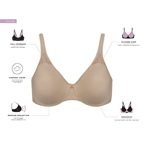 Bali womens Passion For Comfort Minimizer Underwire Bra, Hush Pink, 38DDD