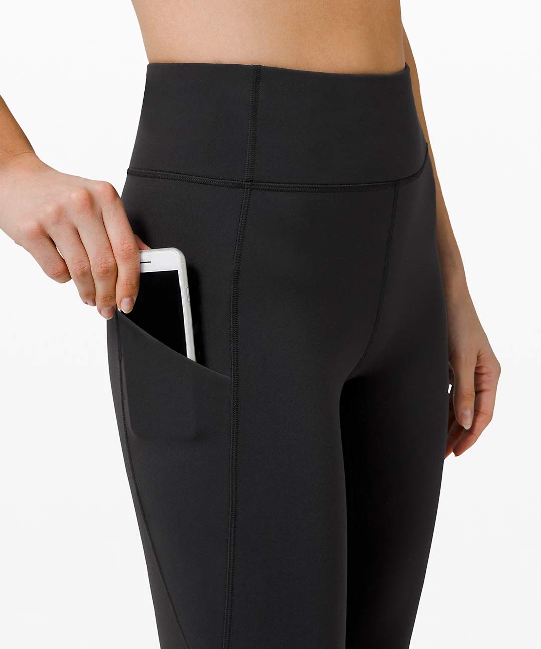 PHISOCKAT High Waist Yoga Pants Women with Pockets, Leggings for Women Tummy Control, Workout Leggings Black