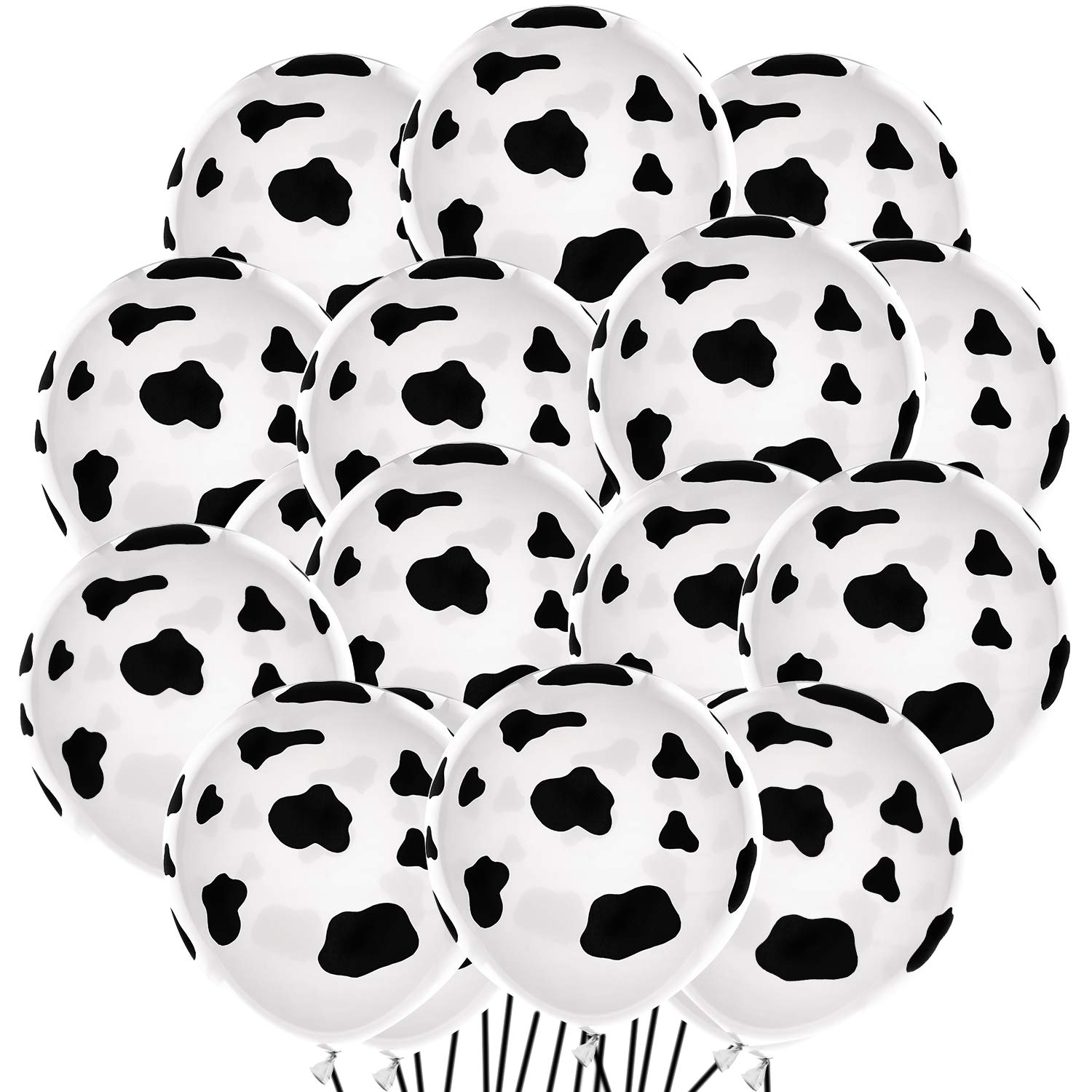 Latex Cow Print Balloons - Birthday Party balloons, Farm Theme, Party Supplies (12)