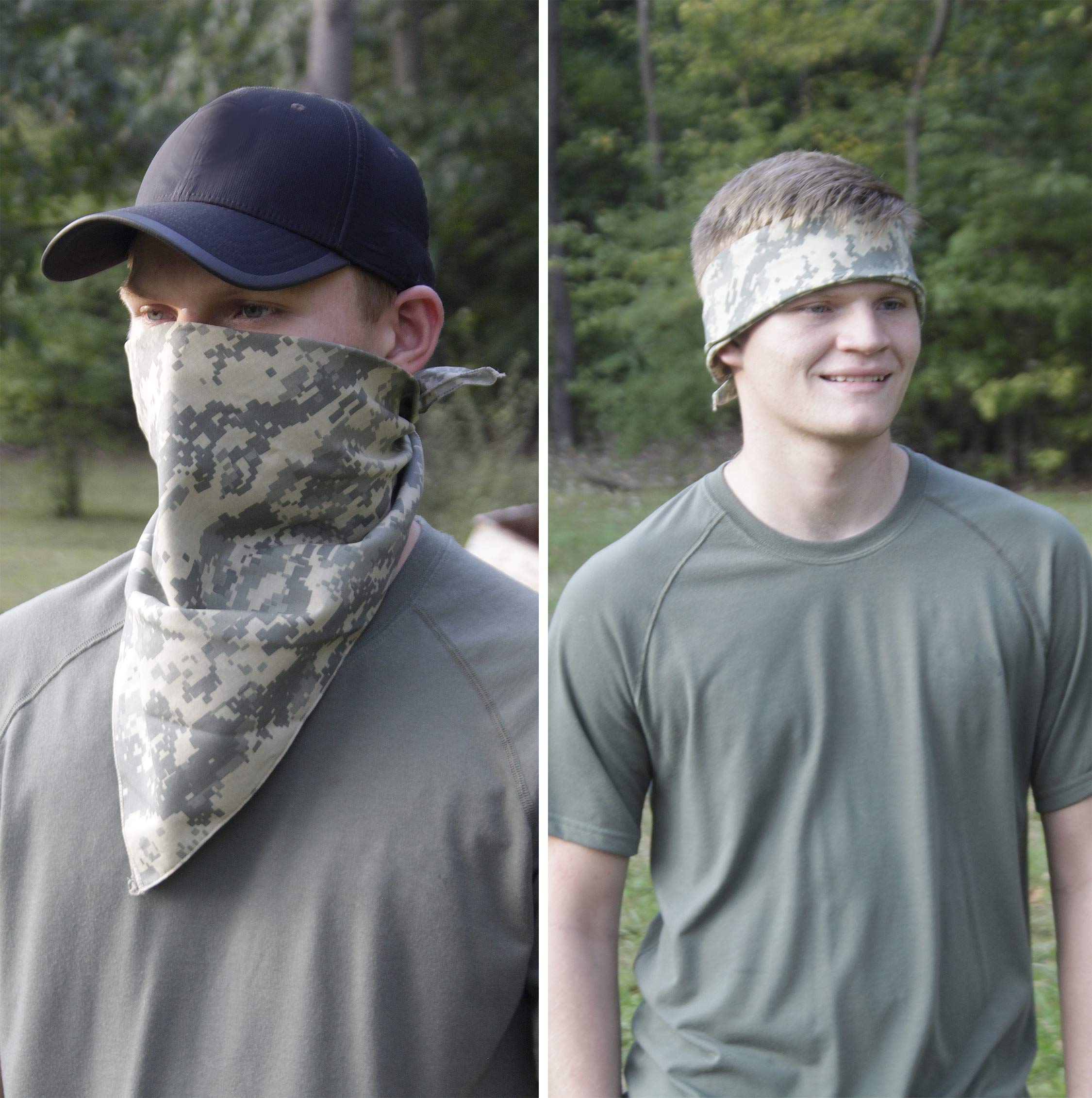 $averPak BodyForge - InsectGuard Permethrin Treated Mosquitoes, Flies, Ticks & More Insect Repellent Bandanna Face Mask Headband (Digital Camo)