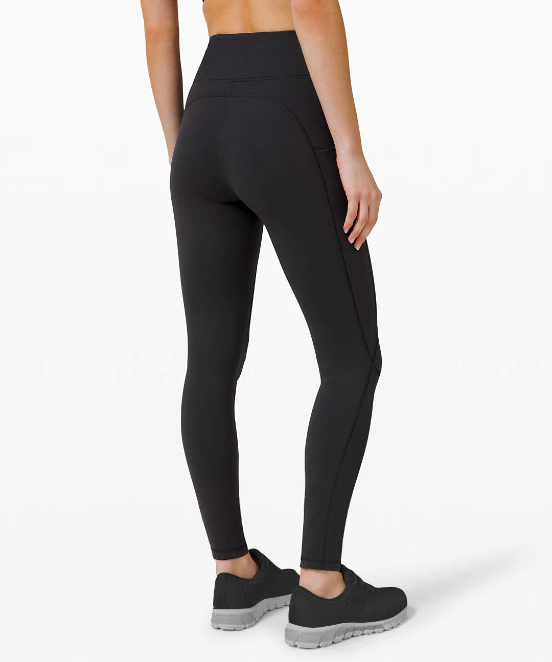 PHISOCKAT High Waist Yoga Pants Women with Pockets, Leggings for Women Tummy Control, Workout Leggings Black