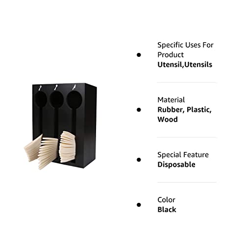 UCUDI Plastic Utensil Dispenser Cutlery Organizer Plastic Silverware Holder Caddy for Restaurant, Party, Picnics, Office