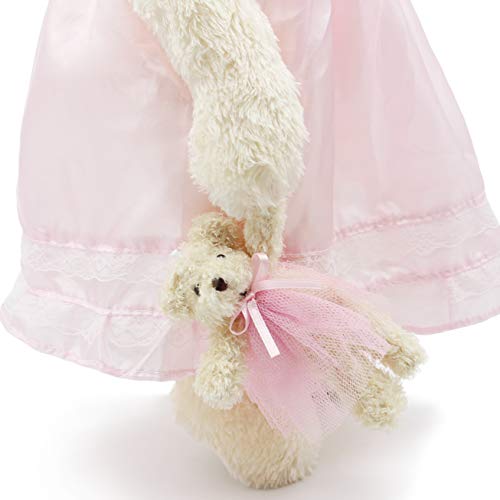 oitscute Teddy Bears Baby Cute Soft Plush Stuffed Animal Toy for Girl Women 16" (Pink Lace)