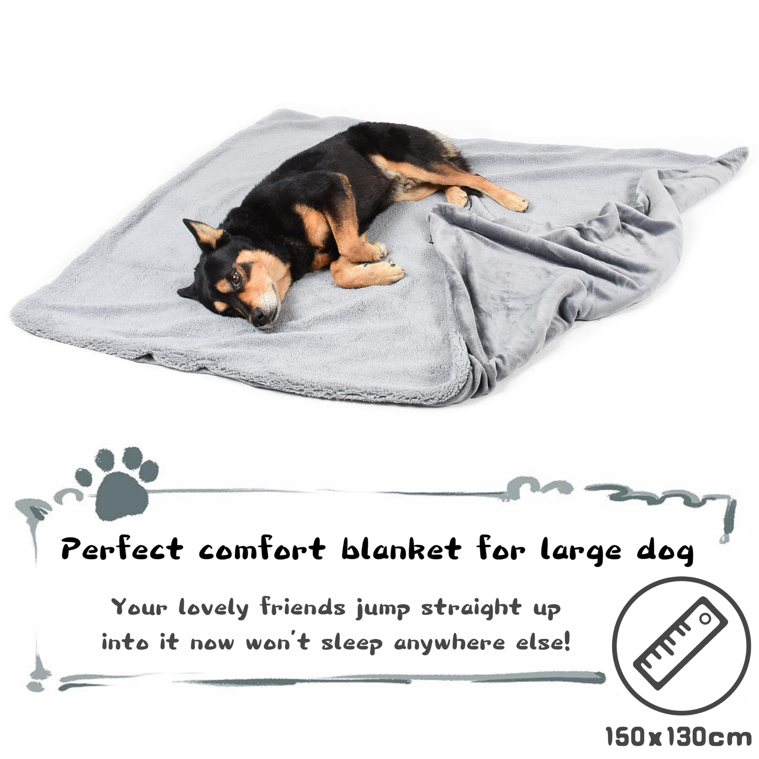 Dog Blankets for Large Dogs, Super Soft Warm Sherpa Fleece Plush Doggie Blankets and Throws for Small Medium Puppy Doggy Pet Cats,50x60 inches