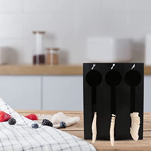 UCUDI Plastic Utensil Dispenser Cutlery Organizer Plastic Silverware Holder Caddy for Restaurant, Party, Picnics, Office