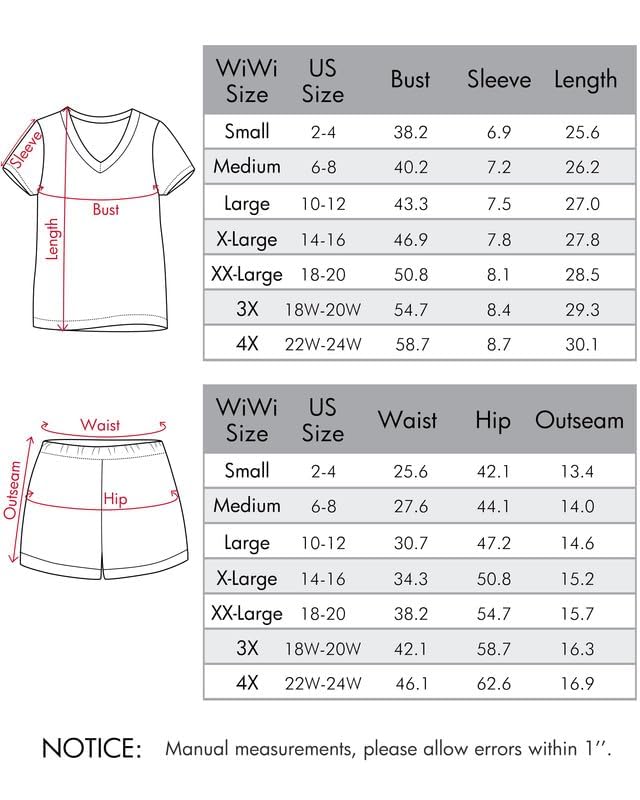 WiWi Viscose from Bamboo Pajamas Set for Women Soft Short Sleeve with Shorts Summer Plus Size Pjs Sets S-4X, Dark Grey, 4X