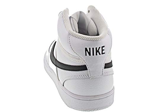 Nike Men's Court Vision Mid Sneaker, White/Blackwhite, 8.5 Regular US