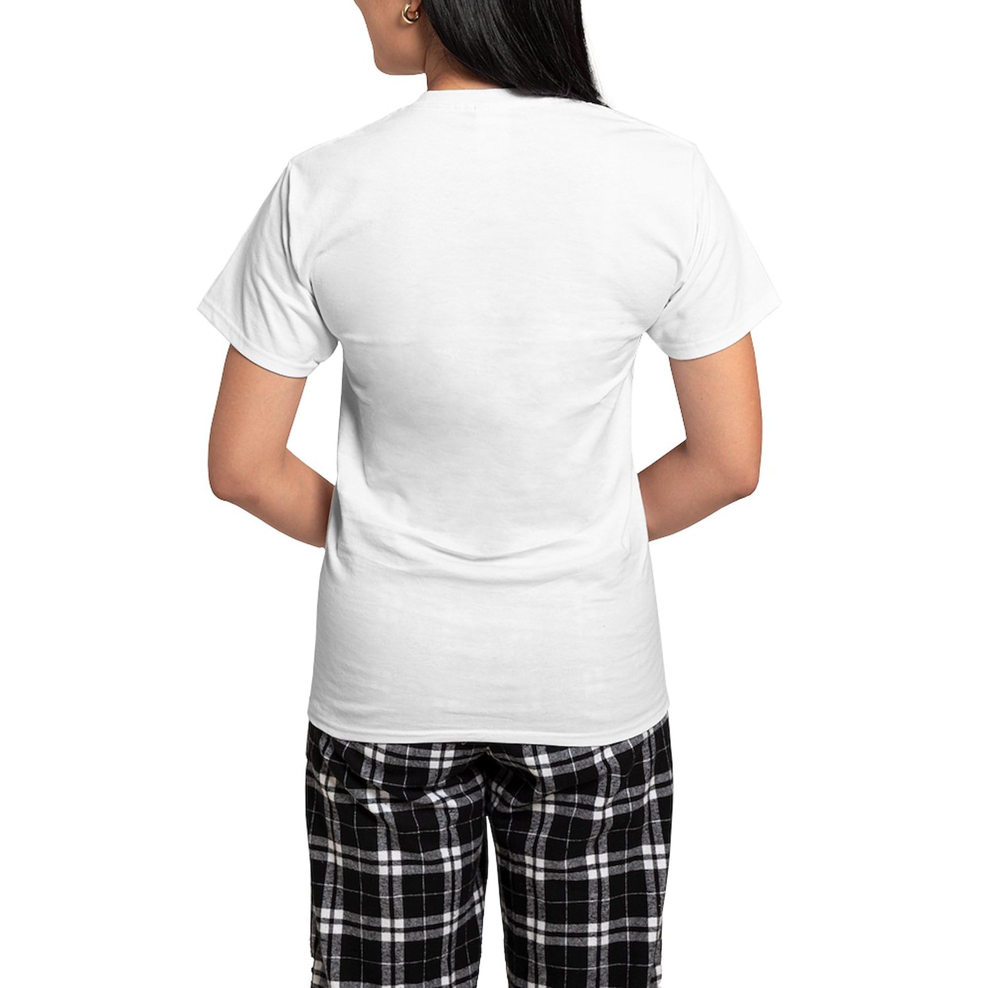 CafePress I Love Lawn Bowls Pajamas Women's Novelty Cotton Pajama Set, Comfortable PJ Sleepwear With Checker Pant