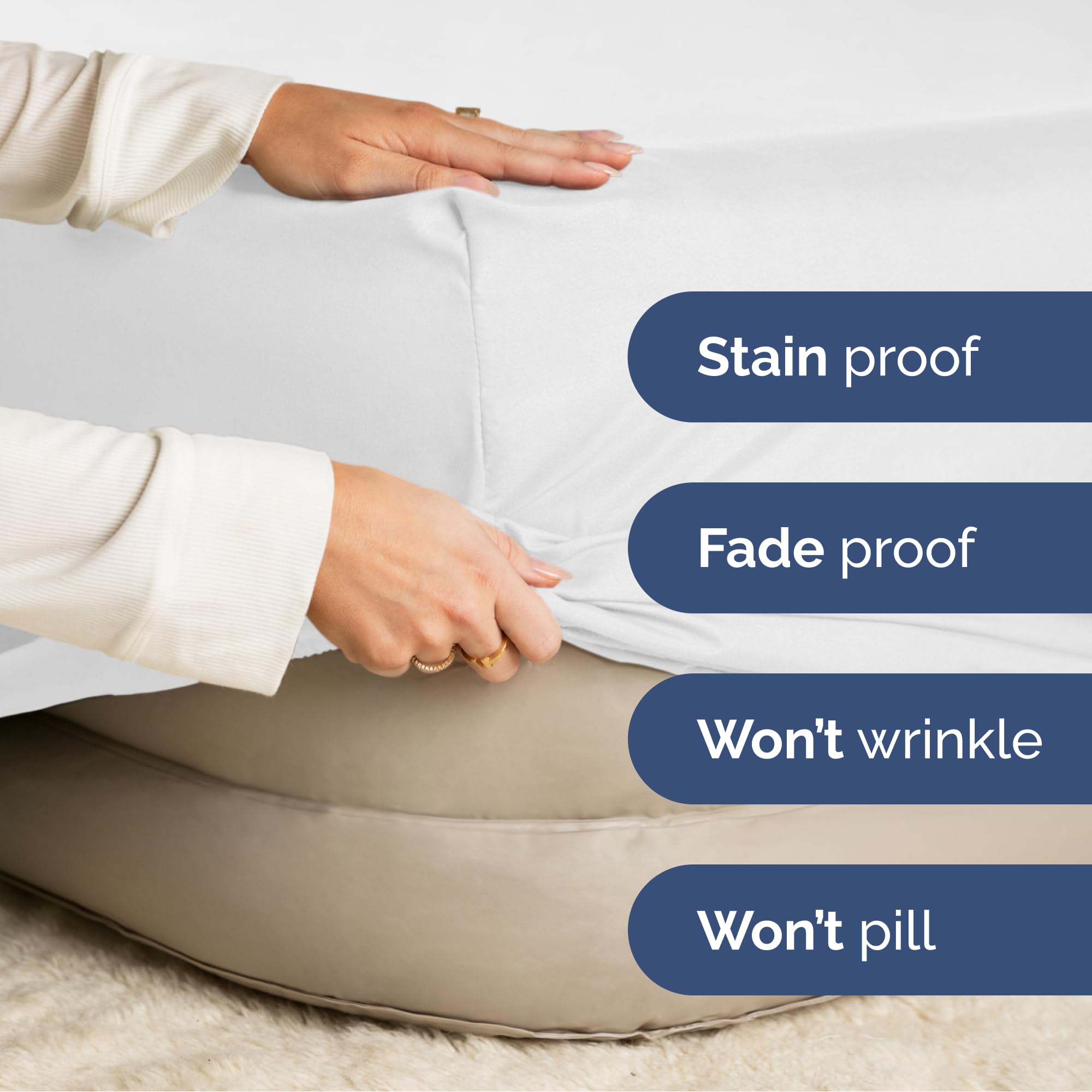 Extra Deep Full Fitted Sheet - Hotel Luxury Single Fitted Sheet Only - Easily Fits 18 inch to 24 inch Mattress - Ultra Soft, Wrinkle Free w/Extra Deep Pockets - Easy-Care, Breathable & Comfy - White