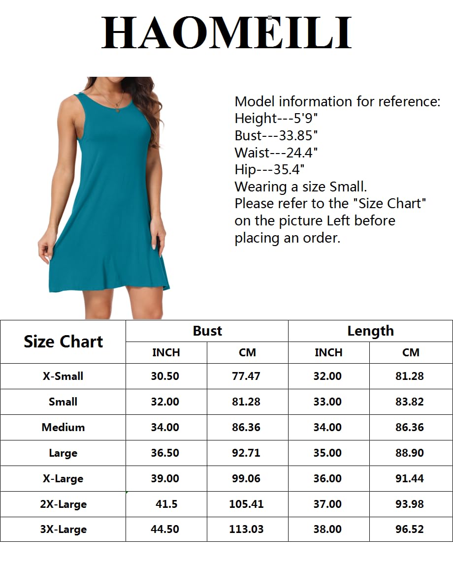HAOMEILI Women's Floral Print Casual Swing T-Shirt Dresses with Pockets