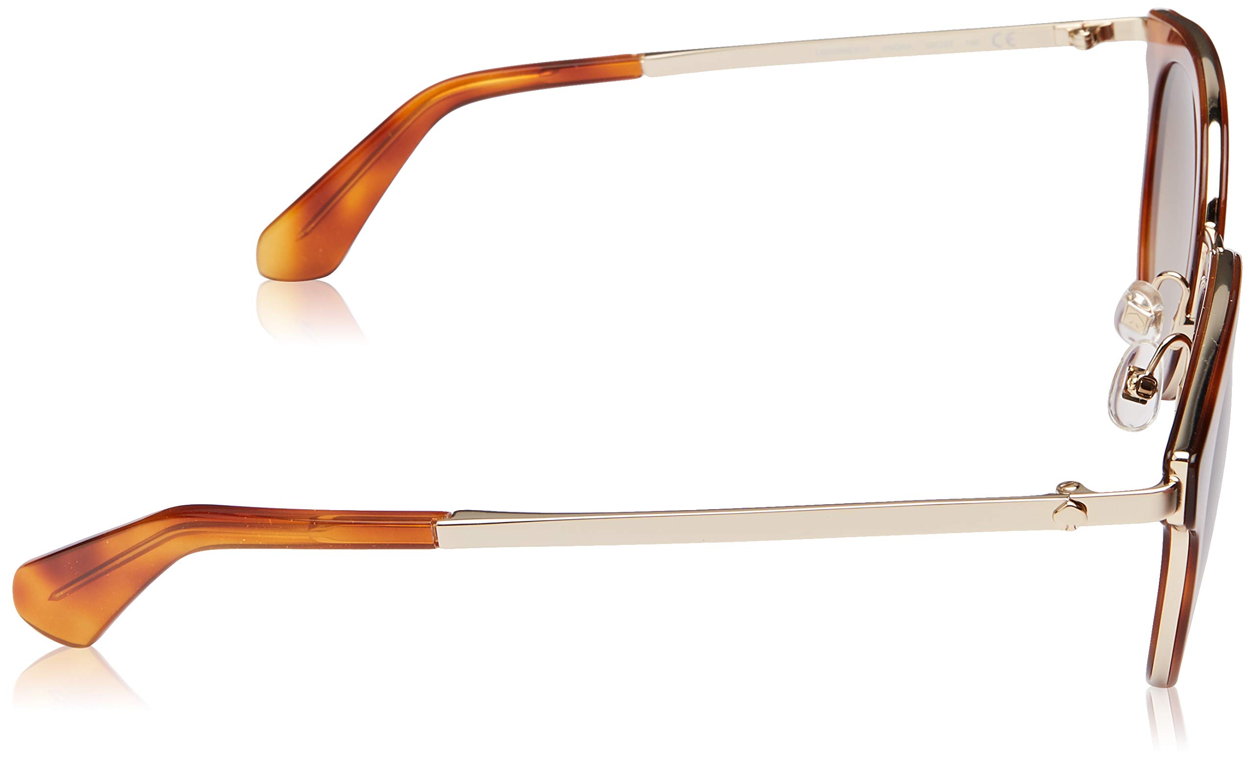 Kate Spade KS Lisanne/F 8NQ Havana Plastic Oval Sunglasses Brown Gradient Lens