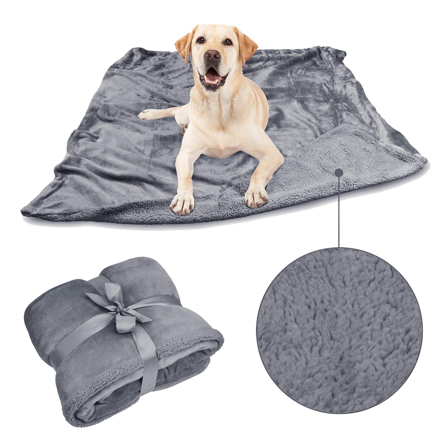 Dog Blankets for Large Dogs, Super Soft Warm Sherpa Fleece Plush Doggie Blankets and Throws for Small Medium Puppy Doggy Pet Cats,50x60 inches