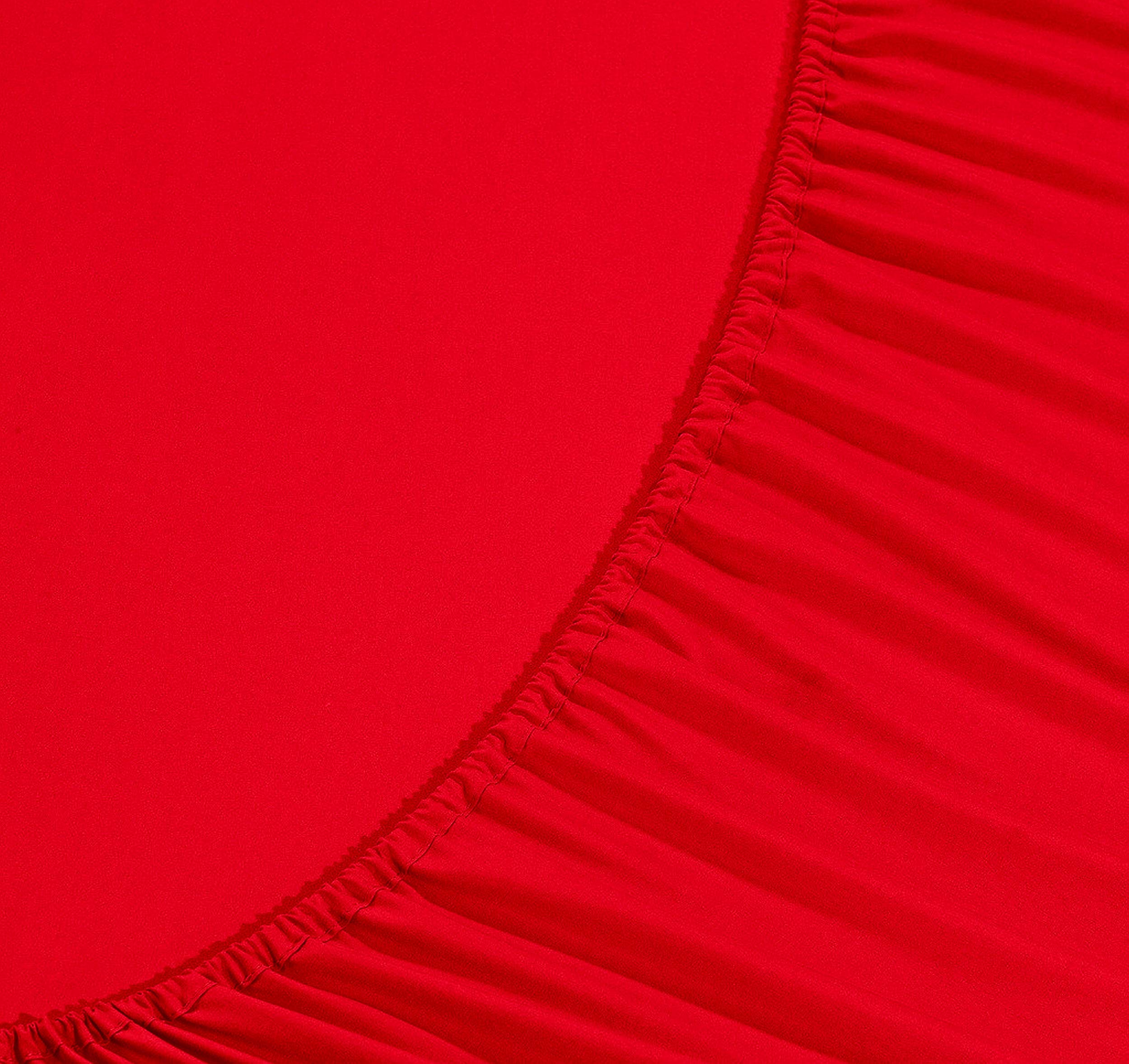 Elegant Comfort Luxury 4-Piece Bed Sheet Set - Luxury Bedding 1500 Premium Hotel Quality Microfiber, Wrinkle Resistant Cool & Breathable, Easy Elastic Fitted, Full, Red