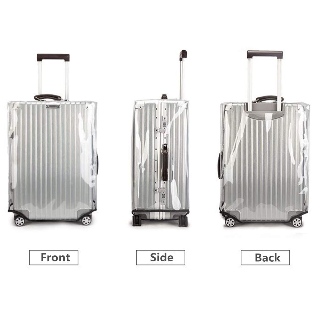 GigabitBest 28 Inch Clear PVC Suitcase Cover Protectors Suitcase Covers for Luggage Thickened suitcase protective cover for Wheeled Suitcase Suitable for 28"-29"