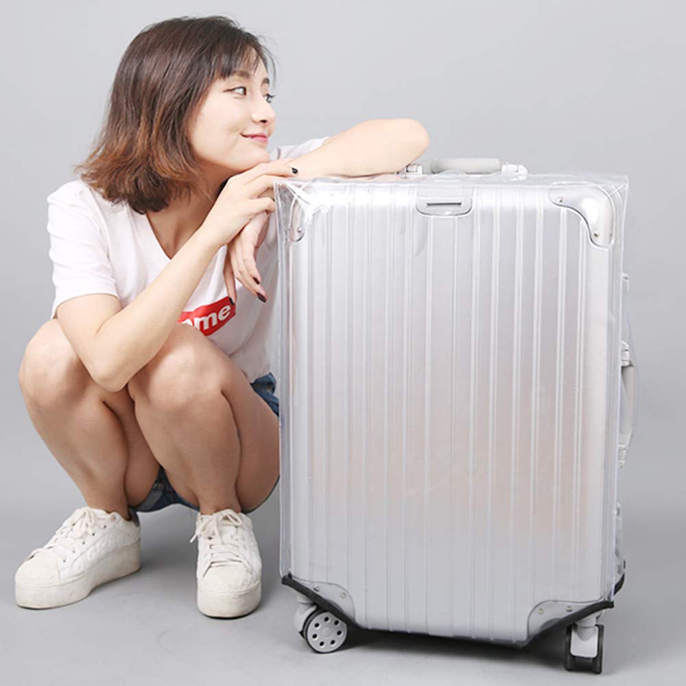 GigabitBest 28 Inch Clear PVC Suitcase Cover Protectors Suitcase Covers for Luggage Thickened suitcase protective cover for Wheeled Suitcase Suitable for 28"-29"