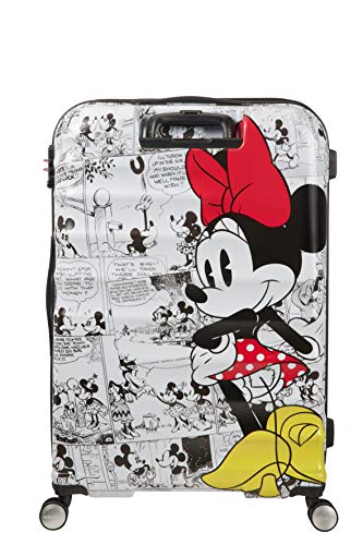 American Tourister Spinner L (77 cm-96 L), White (Minnie Comics White)