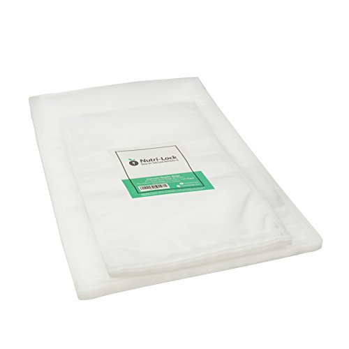 Nutri-Lock Vacuum Sealer Bags, 50 Quart (8x12) & 50 Gallon (11x16) Vac Seal Bags, Commercial Grade with BPA Free, Perfect for Sous Vide and Vac Storage