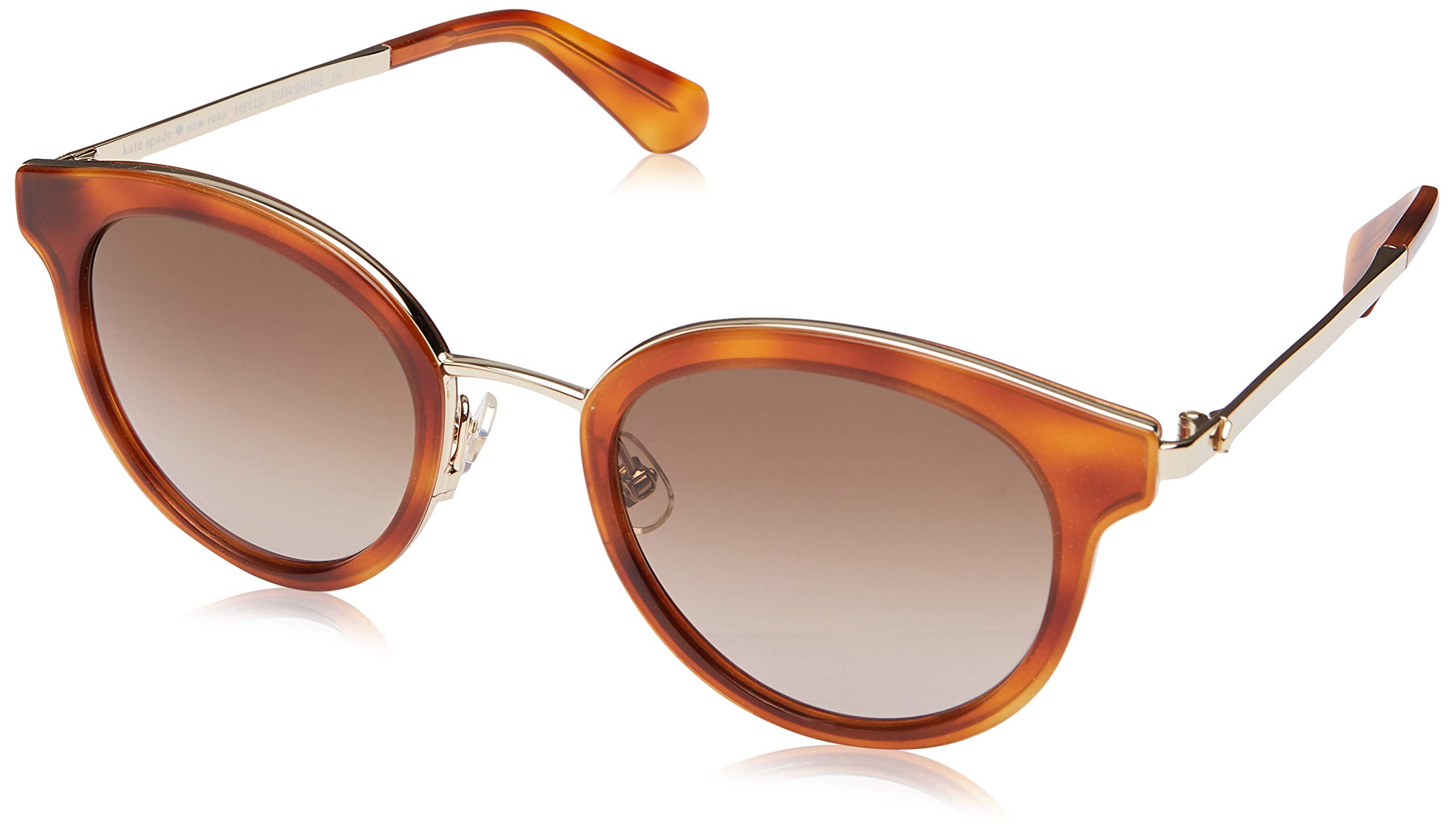 Kate Spade KS Lisanne/F 8NQ Havana Plastic Oval Sunglasses Brown Gradient Lens