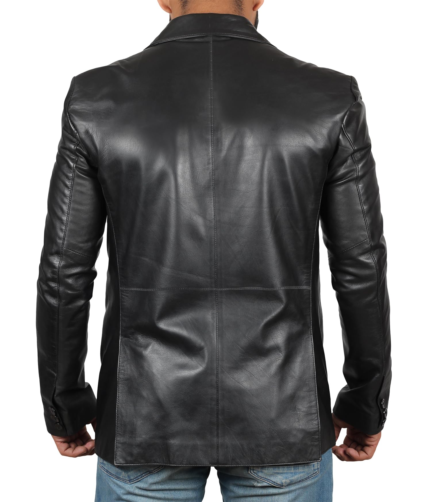 Decrum Black Leather Jacket - Fall Jacket [1500566] | Blazer, XXL