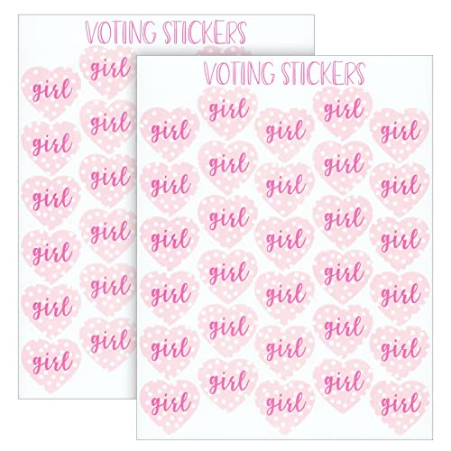 Baby Gender Reveal Board Game with 120 Girl or Boy Voting Stickers, Cast Your Vote Sign with Stand for Party Decorations (Chalkboard Design)