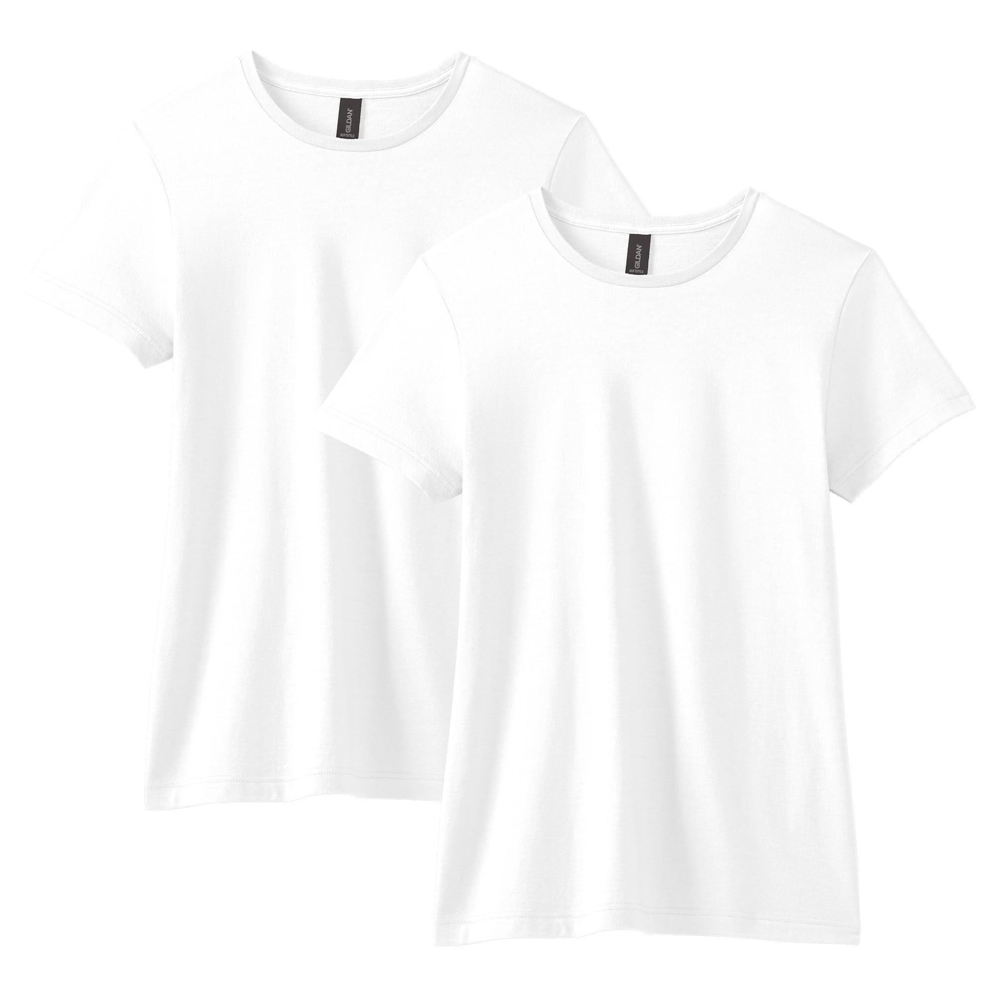 Gildan Women's Softstyle Cotton T-Shirt, Style G64000L, Multipack, White (2-Pack), Small
