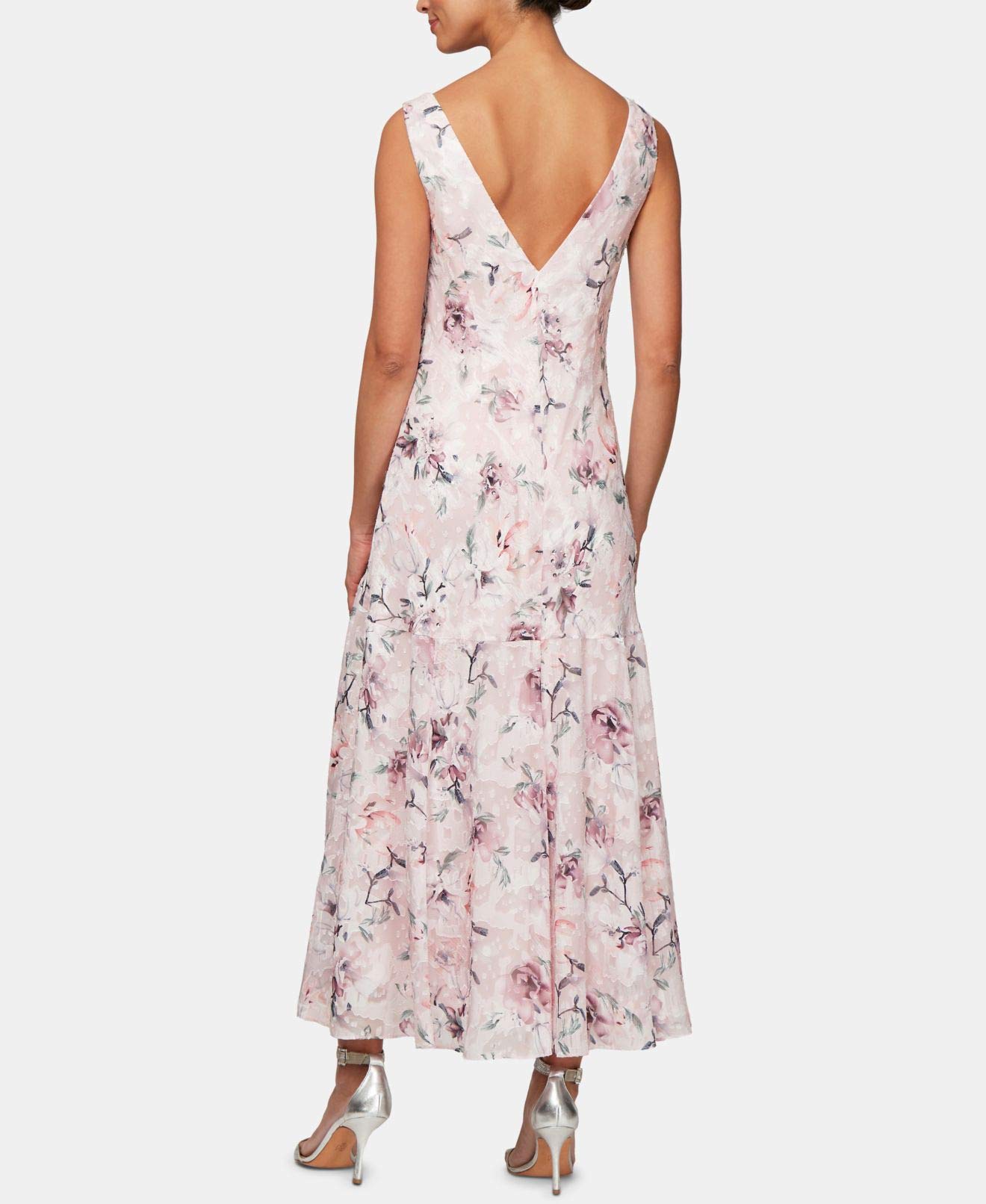 Alex Evenings Women's Sleeveless Printed Chiffon Dress with Shawl, Blush Multi, 10