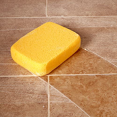 QEP 70005Q-6D 7.5 Inch x 5.5 Inch x 1.875 Inch Grouting, Cleaning and Washing Sponge, X-Large, 6-Pack, 6 Pack, Yellow, 6 Count