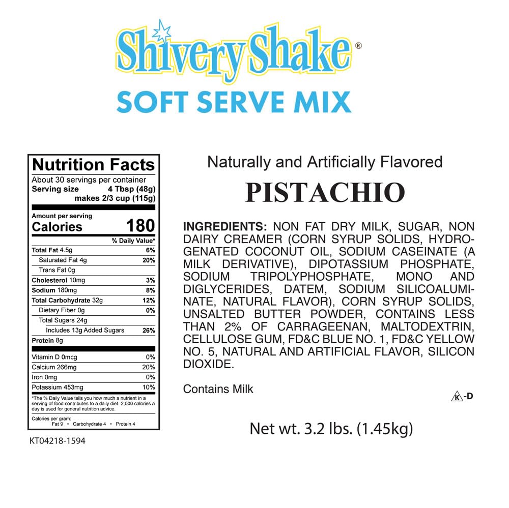 Shivery Shake Pistachio Soft Serve Ice Cream Mix