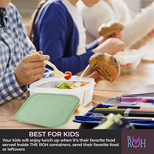 THE ROH Food Storage Containers with Lids Airtight for Kitchen Organization and Storage (34Pcs) Freezer & Microwave Safe, BPA Free Leak-proof for Lunch Box Containers-Snacks, Sandwich & Bento box