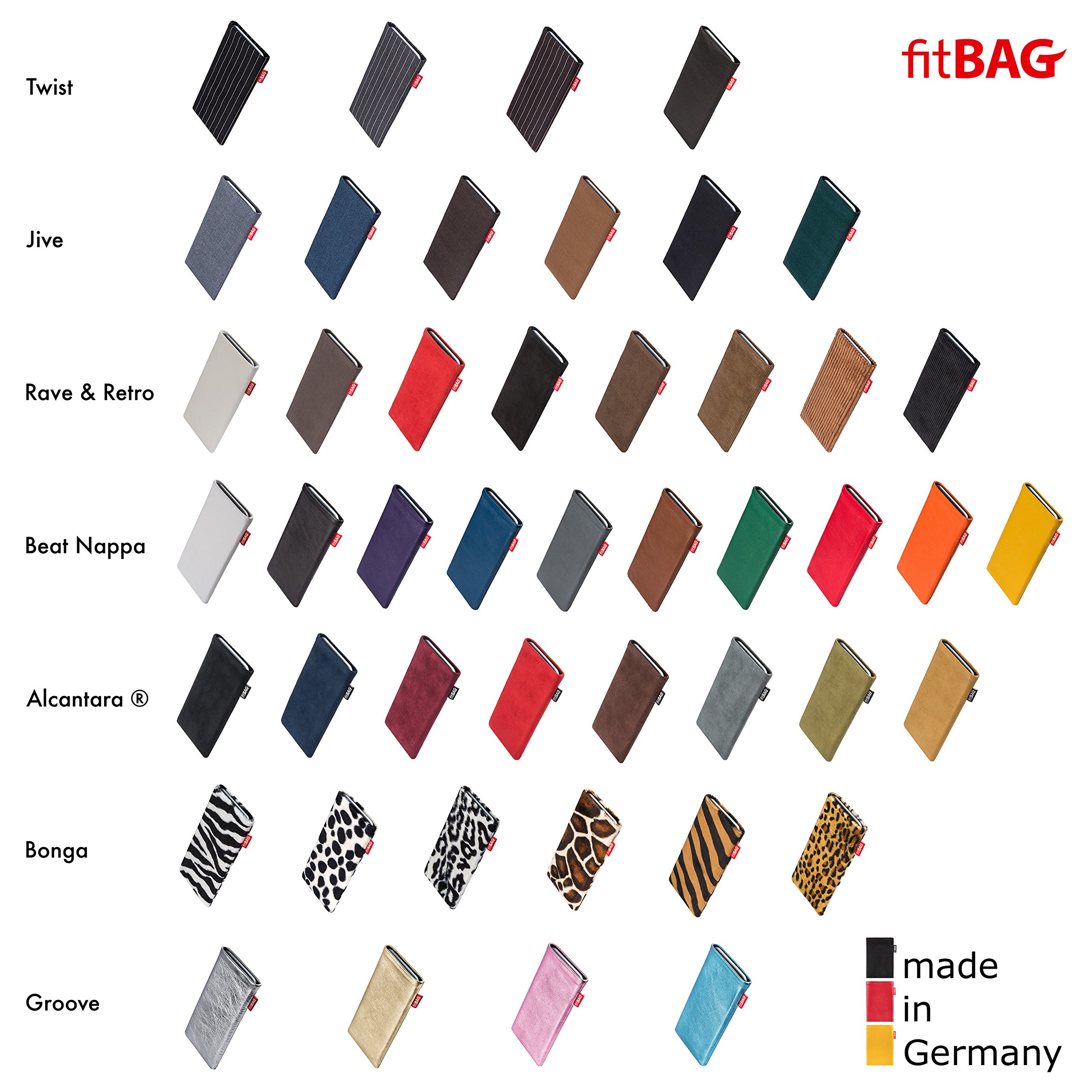 fitBAG Classic Gray Custom Tailored Sleeve for Xiaomi Redmi Note 6 Pro | Made in Germany | Genuine Alcantara Pouch case Cover with Microfibre Lining for Display Cleaning