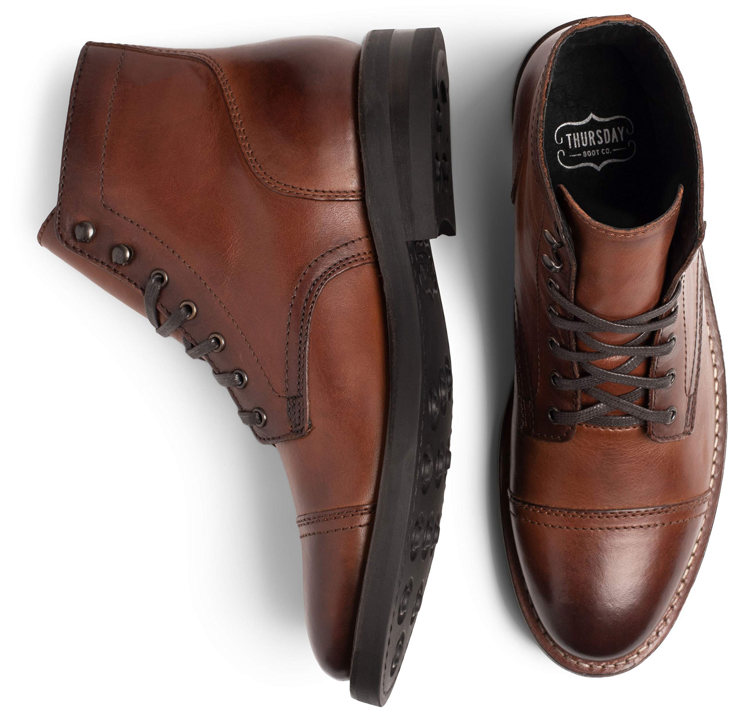 Men's Captain Lace-Up Boot, Brandy, 12