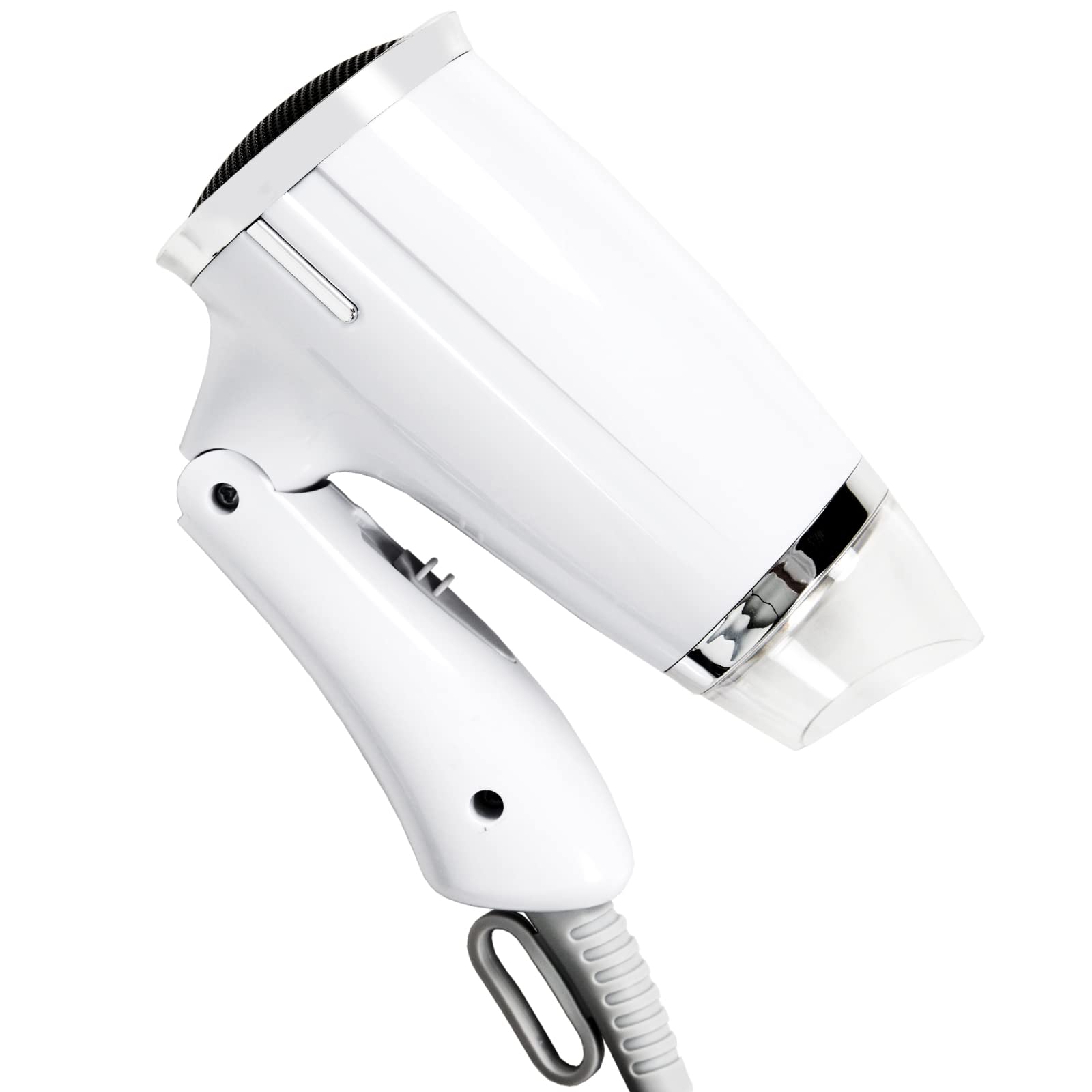 Travel Hair Dryer Folding Hair Blow Dryer Compact Travel Blow Dryer Portabel Small Hair Dryer 3 Heat Settings Lightweight Mini 8x7inch Low Noise (White)