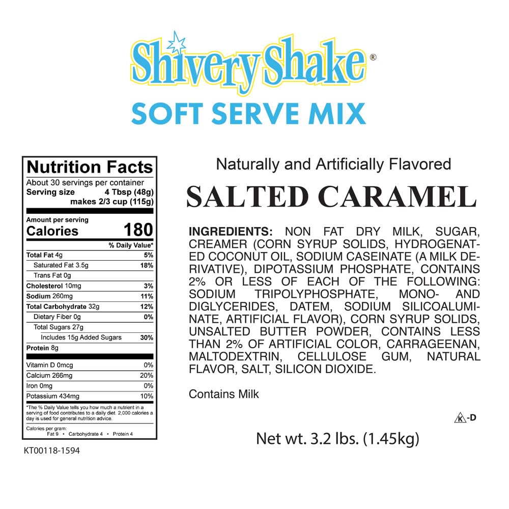 ShiveryShake Salted Caramel Soft Serve Ice Cream Mix