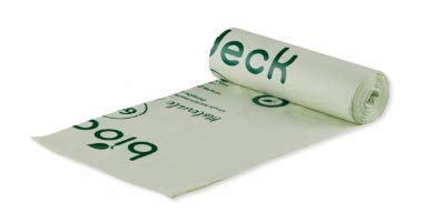 Biodeck Biodegradable and Compostable Waste Bin Liners, 30 Counts, 13.2 Gallon (50L) Compost Bags Kitchen Trash Bags, Certified by TUV Austria Ok Compost