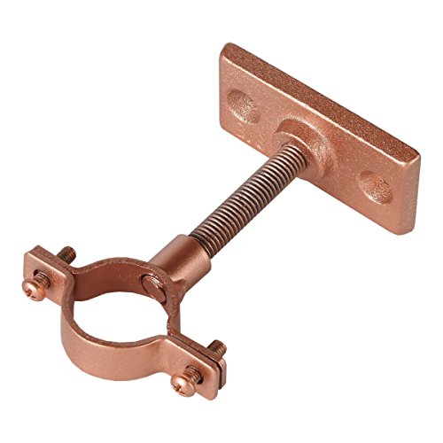 Lily's Home Bar Wall Mount Single Wine Bottle Display Holder, Industrial Design with Mounting Hardware, Works with Wine or Liquor Bottles, Copper Finish (4-1/2β x 1-3/8β x 2-3/4β)