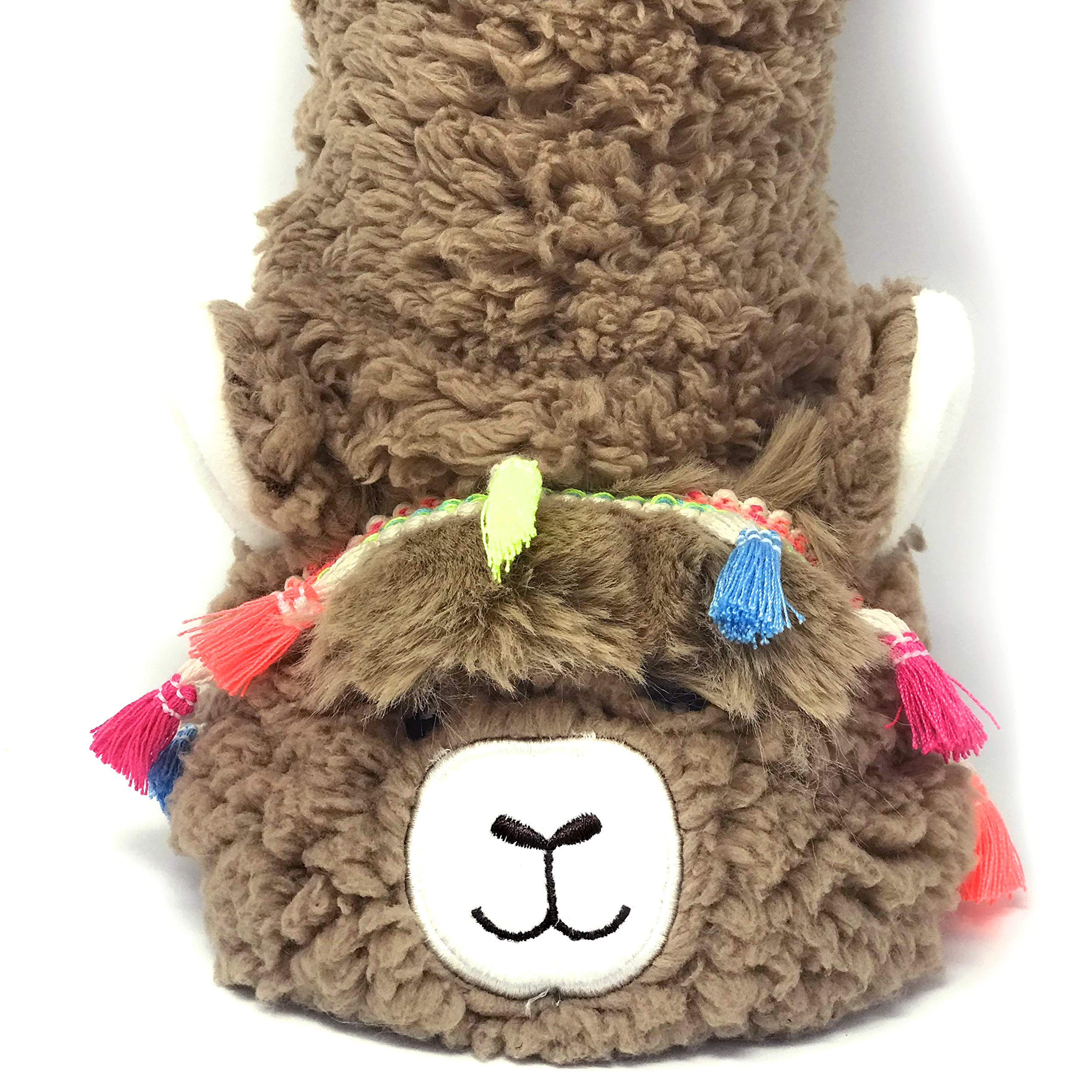 ooohyeah Women’s Super Soft Pet Llama Call You Sherpa Slippers One Size