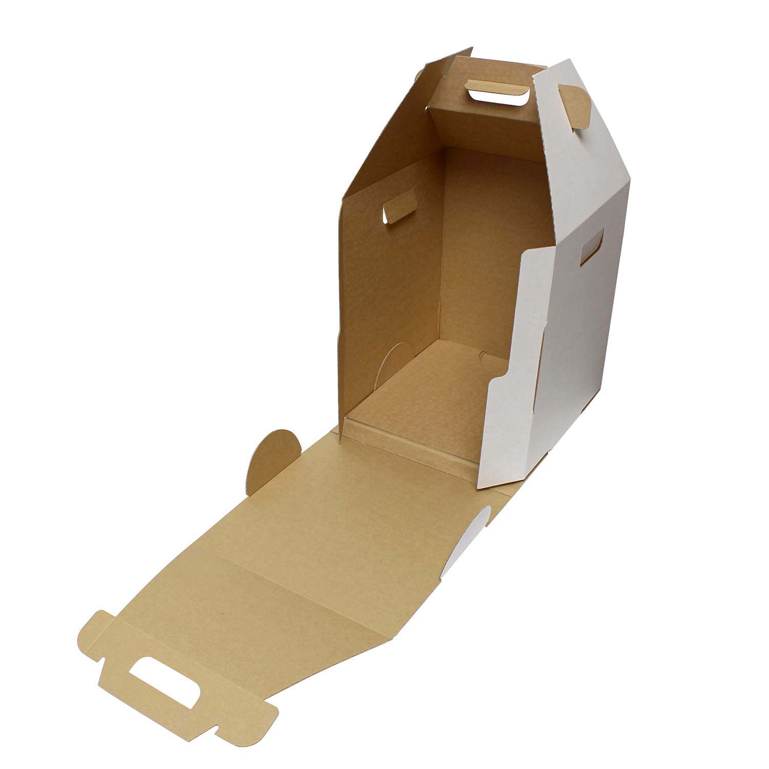 SpecialT Disposable Cake Carrier Tall Cake Caddy 2 or 3 Layer Cake Carrier - 14 Inch Tall 12x12 Cake Box 10-Pack