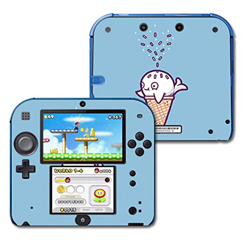 MightySkins Skin Compatible with Nintendo 2DS - Whale Ice Cream | Protective, Durable, and Unique Vinyl Decal wrap Cover | Easy to Apply, Remove, and Change Styles | Made in The USA