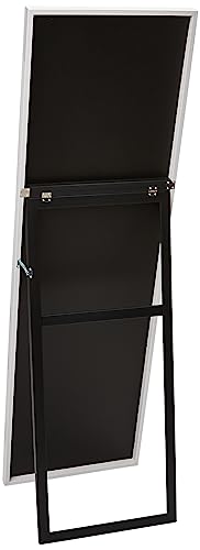 Everly Hart Collection Gallery Solutions 58β L x 17.5βW Framed Free Standing Full Length Mirror with Easel, White