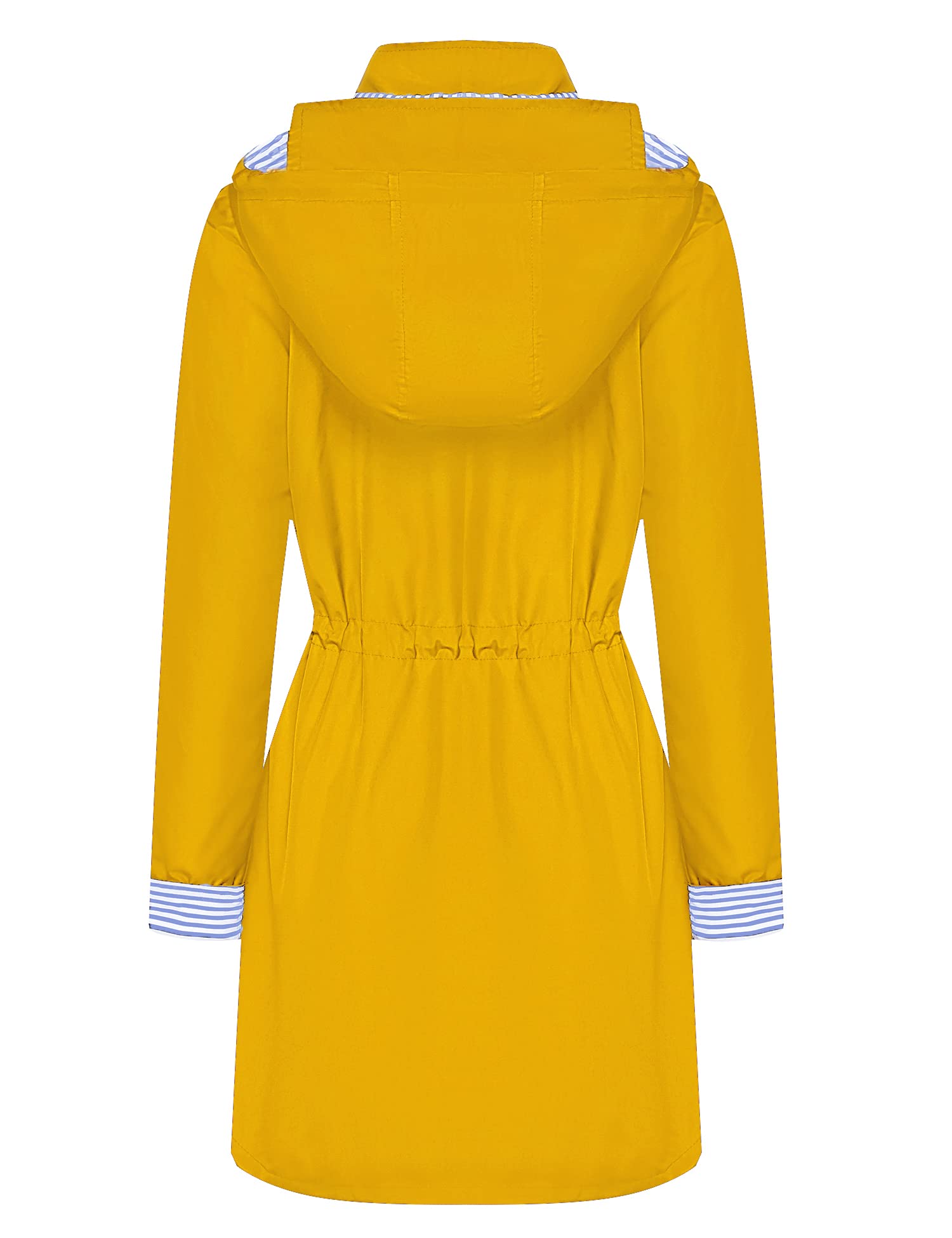 BBX Lephsnt Women Rain Jacket Waterproof Rain Coats with Hood Lightweight Windbreaker Rain Coat Yellow XL