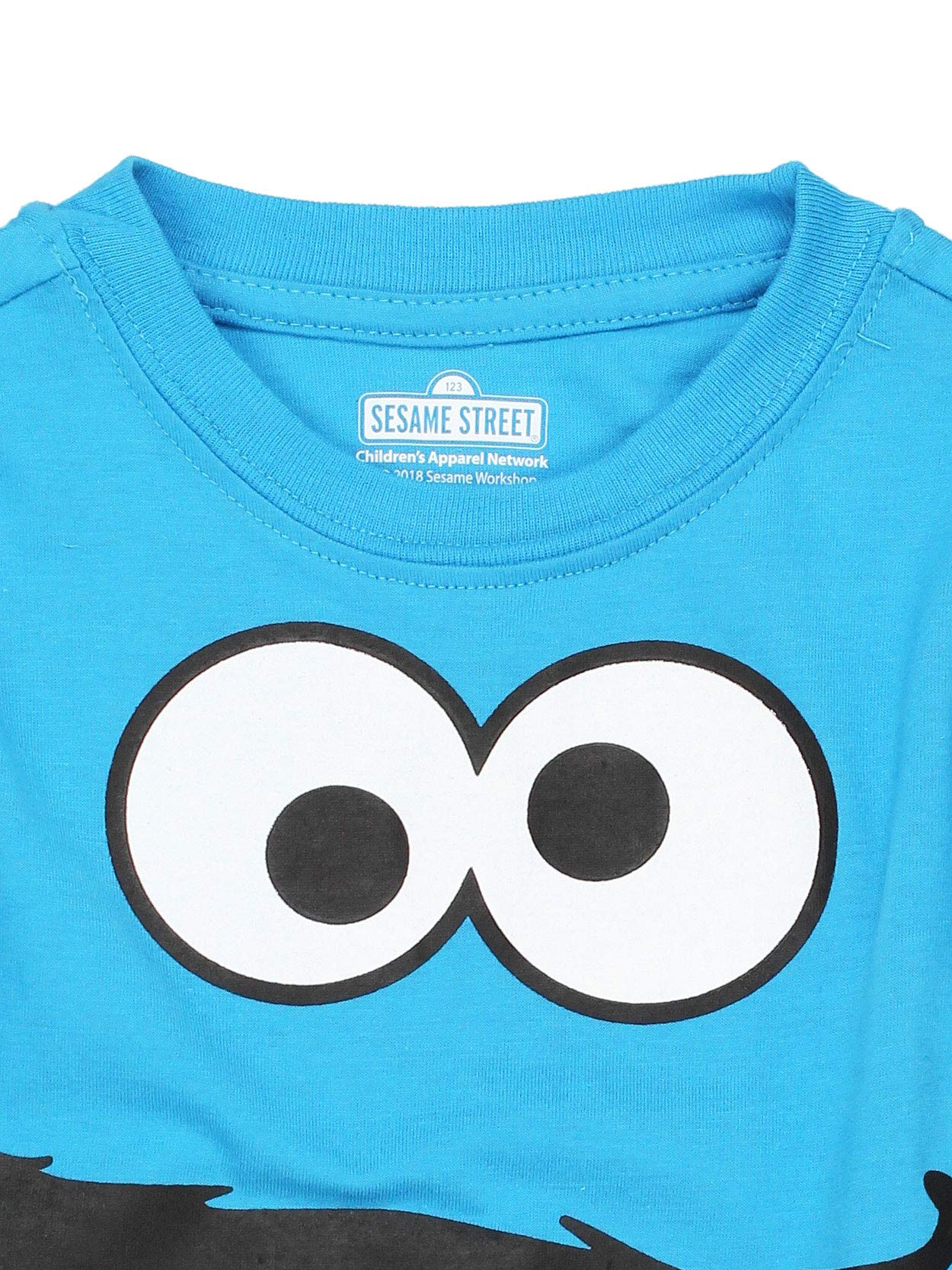 Sesame Street Elmo and Cookie Monster Boys Shirt for Infant and Toddlers Light Blue