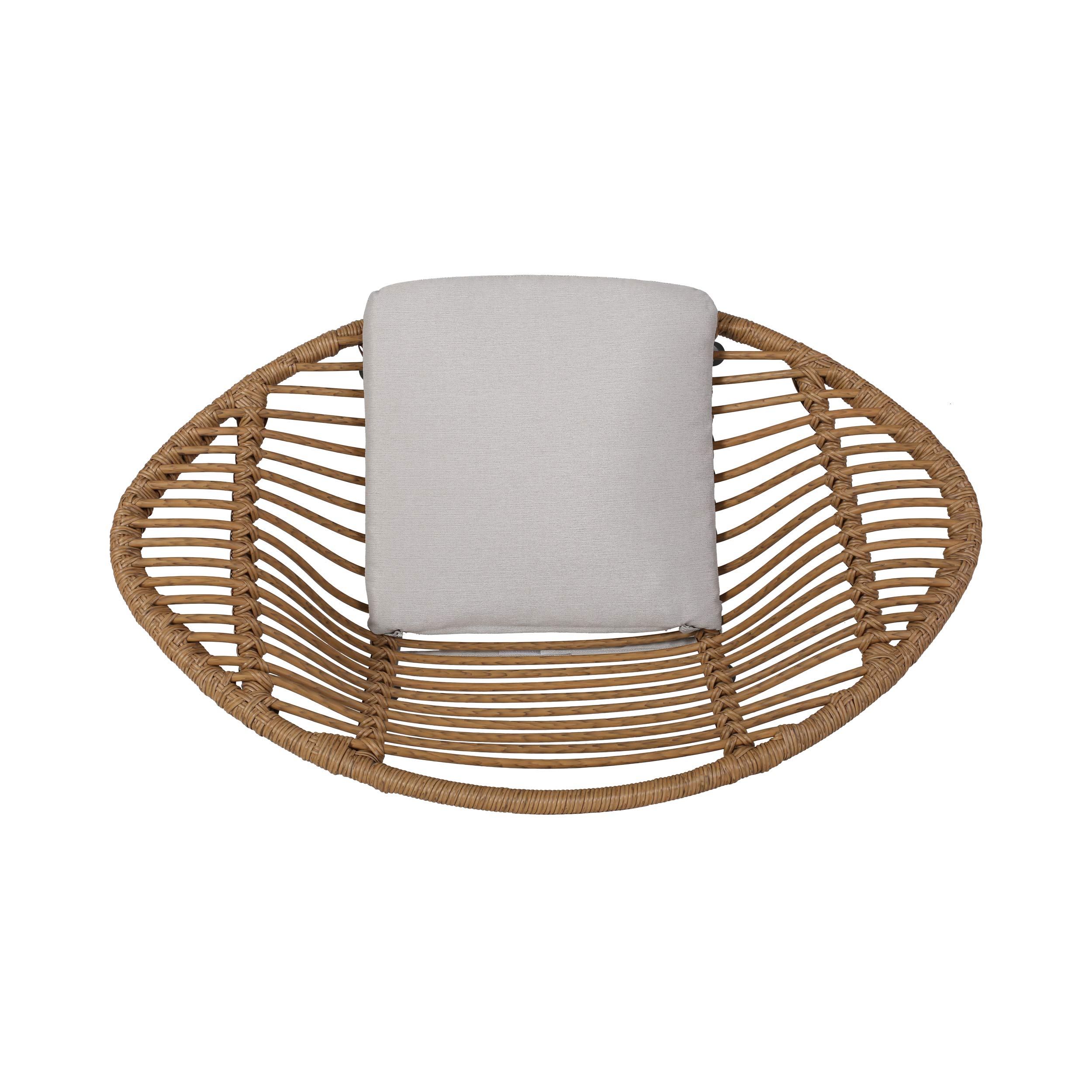 Christopher Knight Home Aleah Indoor Woven Faux Rattan Chairs with Cushions (Set of 2), Light Brown and Beige Finish